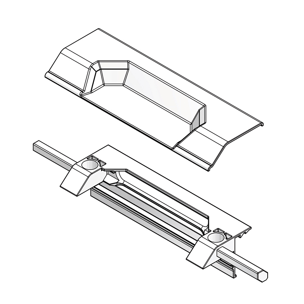 HANDLE REBATE CONNECTOR AND COVER | Louvolite