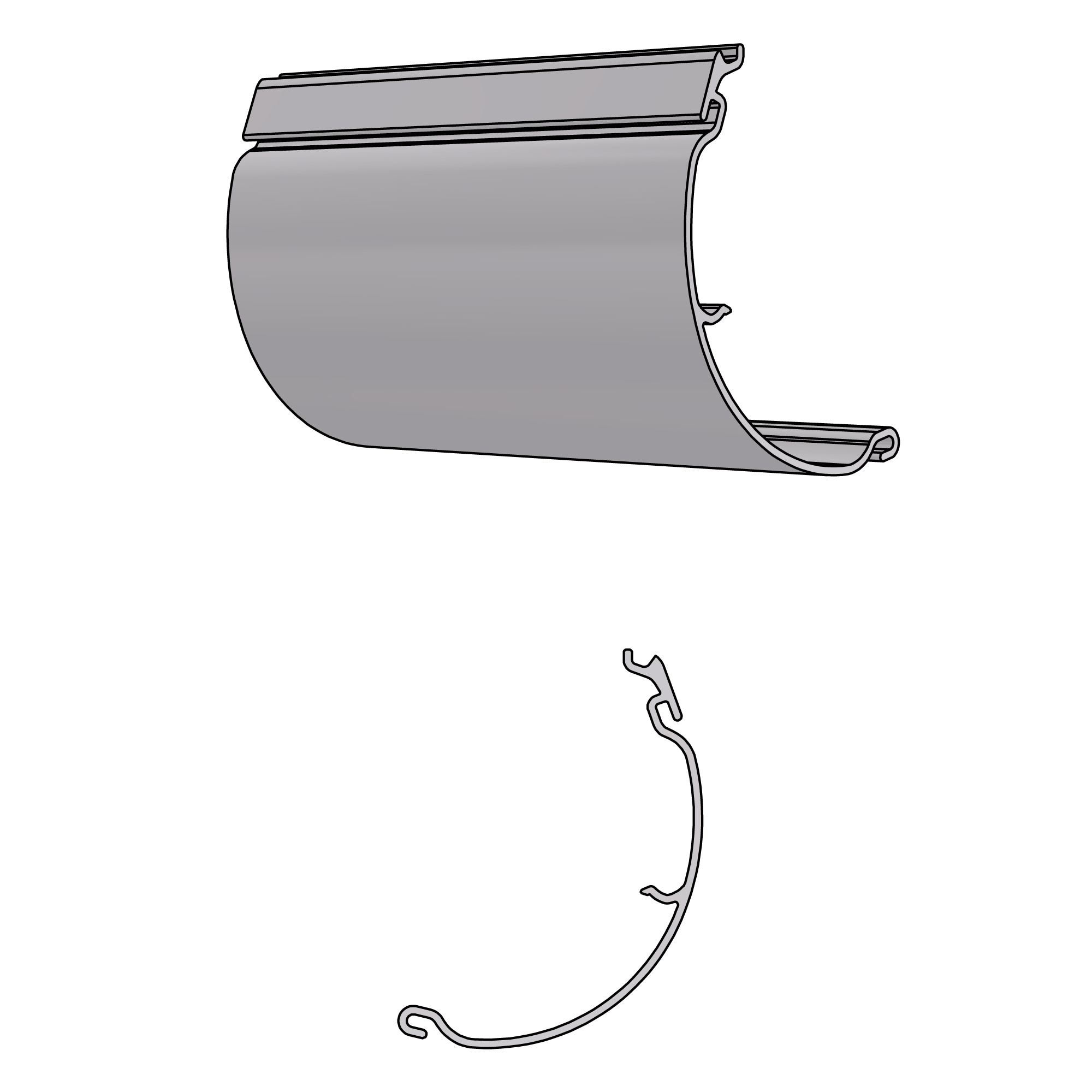 SYSTEM 32 CASSETTE CURVED FASCIA PROFILE | Louvolite